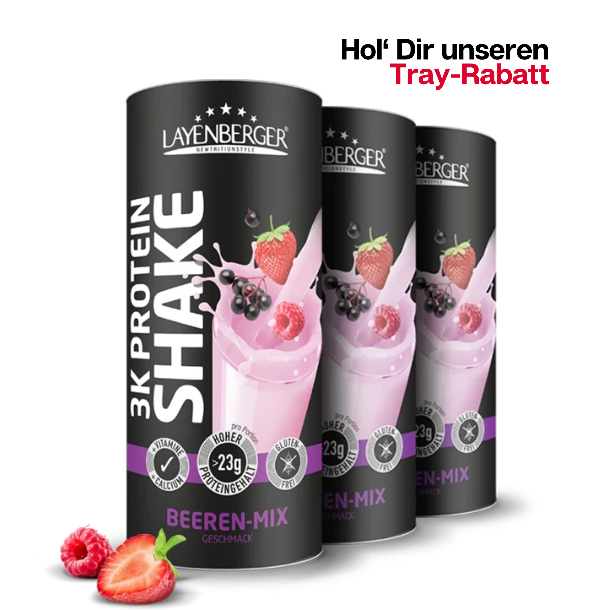 3K PROTEIN SHAKE berry mix box of 3 – LAYENBERGER Nutrition Group GmbH