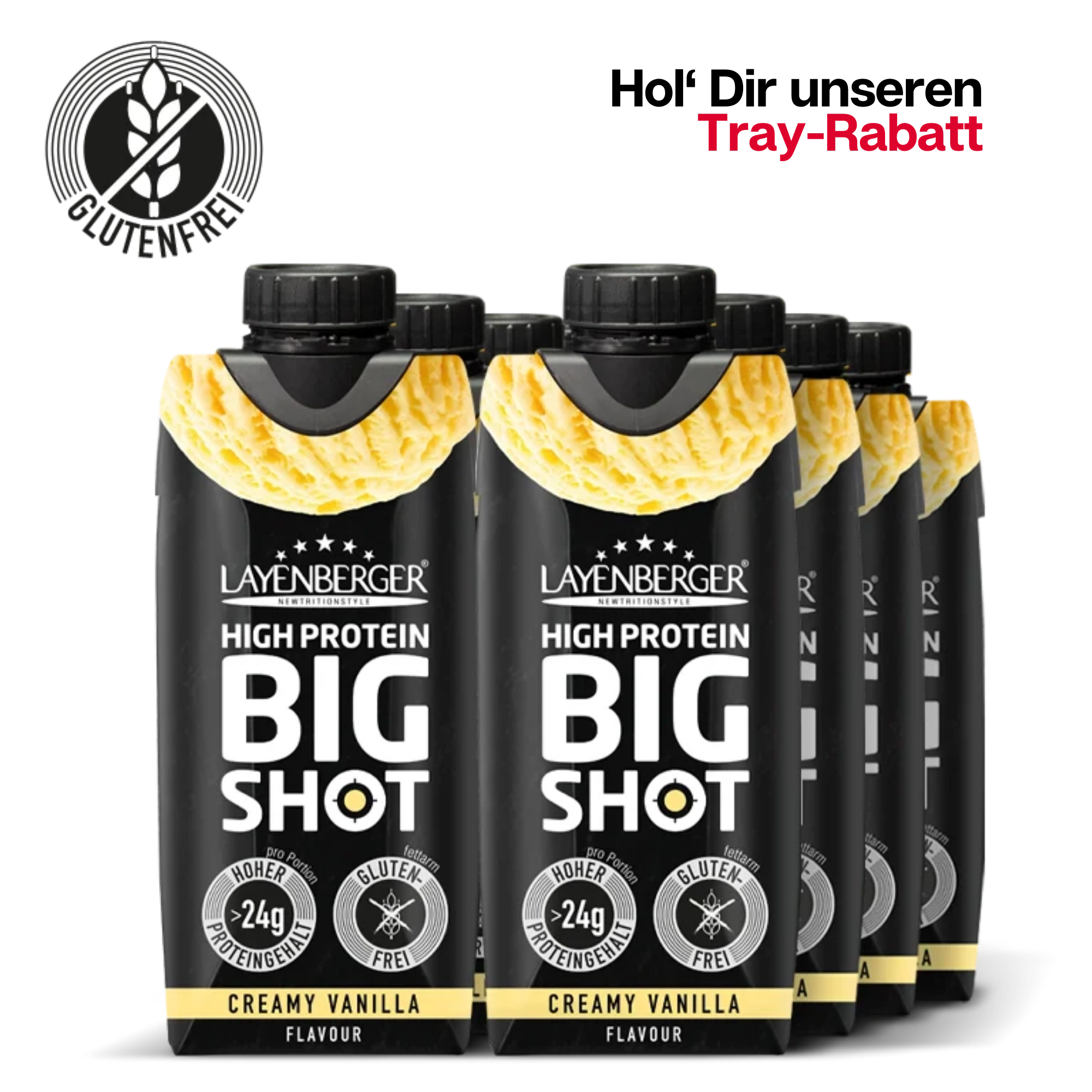 High Protein Big Shot Creamy Vanilla 8 tray – LAYENBERGER Nutrition ...